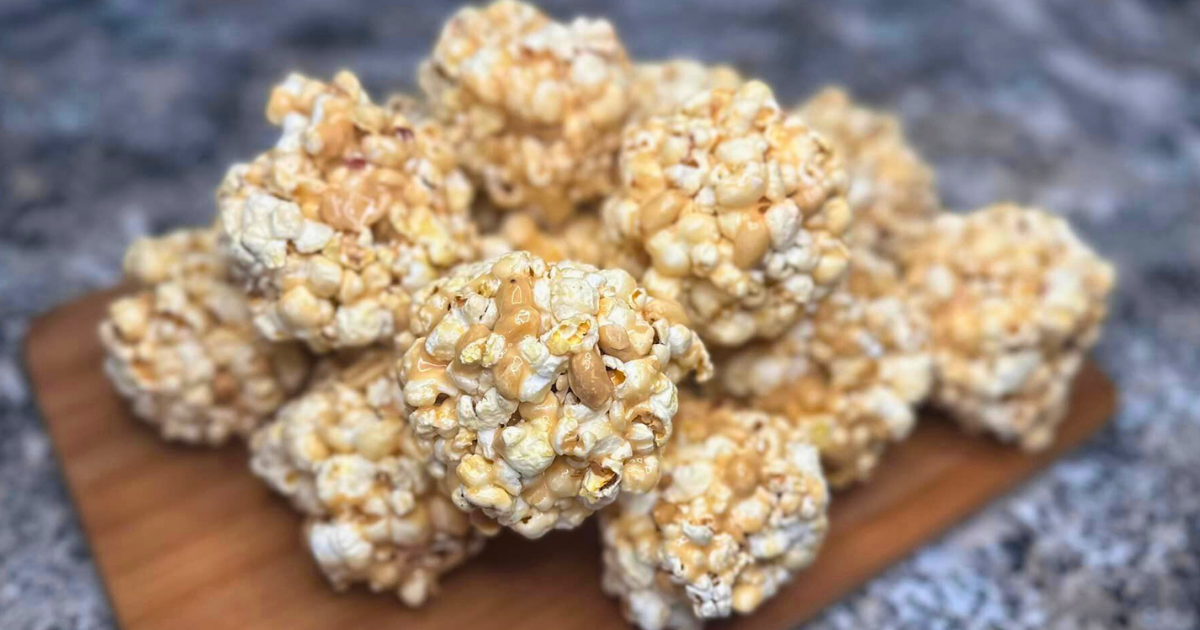 Easy Gooey Caramel Popcorn Balls Recipe - Jessie's